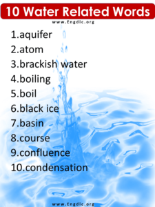 10 Words for Water, Water Related Words - EngDic