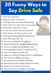 120+ Other Cute Ways to Say Drive Safe - EngDic