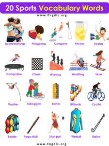 20 Sports Vocabulary Words with Pictures - EngDic
