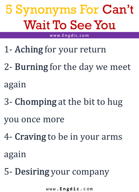 50+ Cute Other Ways to Say Can't Wait To See You [With Quotes] - EngDic