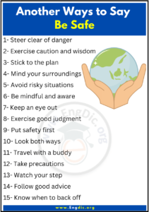 120+ Other Ways to Say Be Safe - EngDic