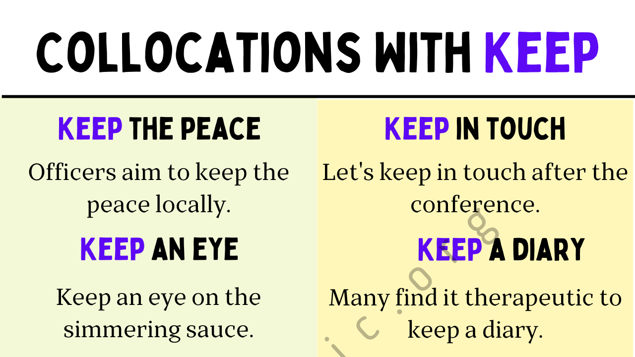 50 Collocations With Keep, Keep Collocations List - EngDic