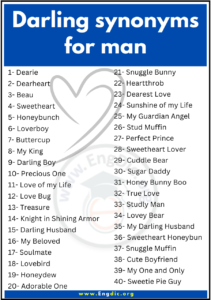 220+ Cute Ways to Say Darling, Synonyms For Darling - EngDic