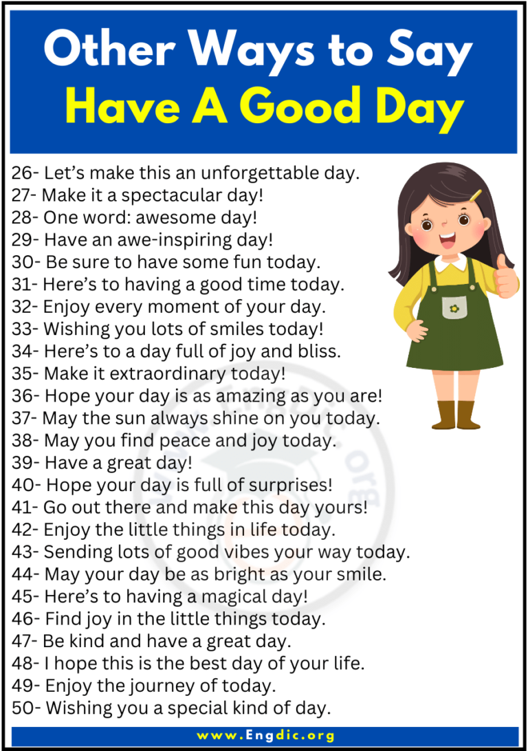 Unique, Cute, & Romantic Ways to Say Have a Good Day - EngDic