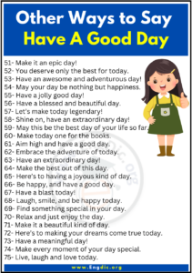 Unique, Cute, & Romantic Ways to Say Have a Good Day - EngDic