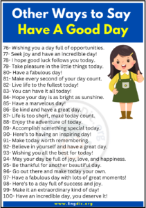 Unique, Cute, & Romantic Ways to Say Have a Good Day - EngDic