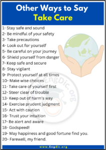 120+ Other Ways to Say Be Safe - EngDic
