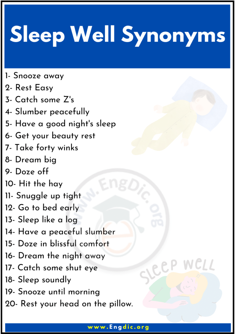 220+ Other Ways to Say Sleep Well {Cute & Romantic} - EngDic