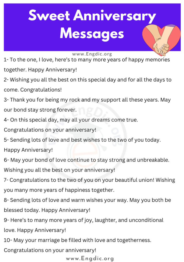 100 Heart-Touching Ways To Wish Happy Anniversary - EngDic