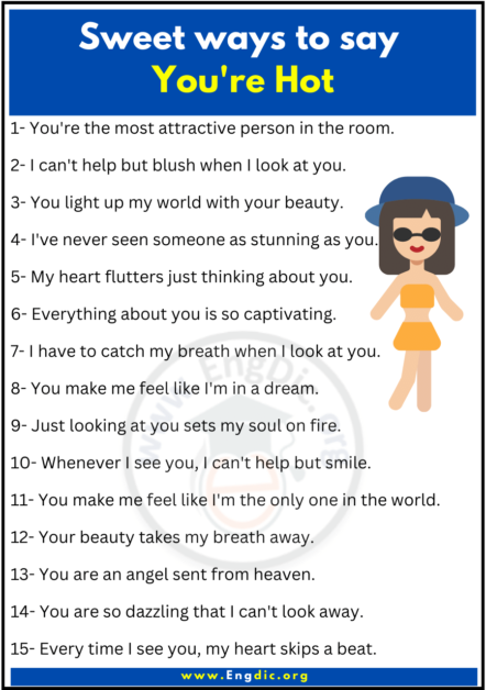 160+ Romantic, Sweet, Creative Ways To Say You're Hot - EngDic