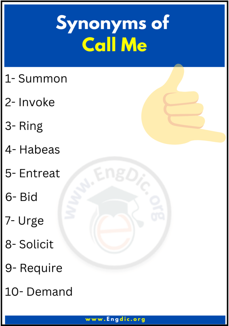 20 Other Ways to Say Call Me - EngDic