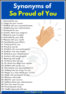 120+ Other Ways to Say You Are Proud Of Someone - EngDic