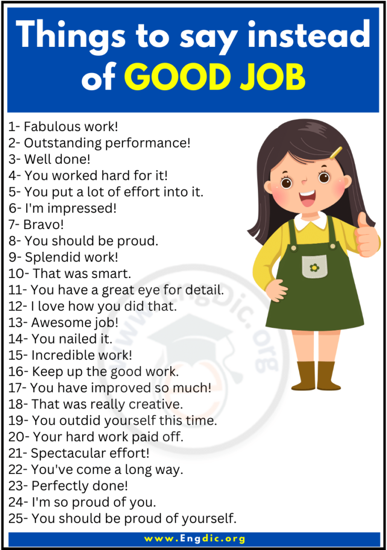 220+ Powerful Ways to Say Good Job - EngDic
