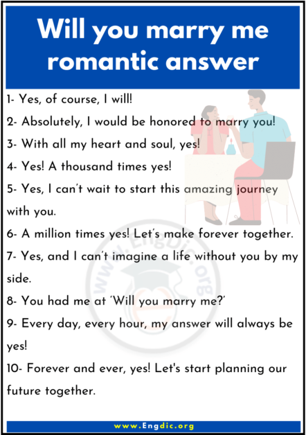 220+ Other Ways to Say Will You Marry Me - EngDic