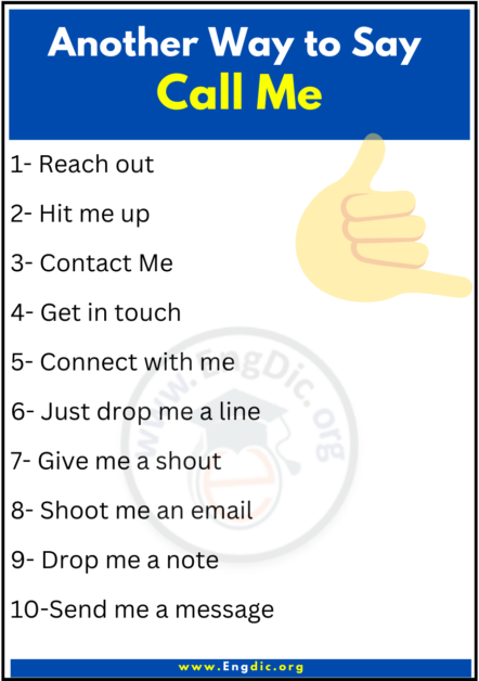 20 Other Ways to Say Call Me - EngDic