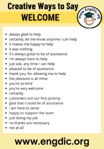 120+ Creative Ways to Say Welcome - EngDic