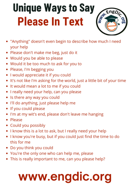 30+ Unique Ways to Say Please In Text - EngDic