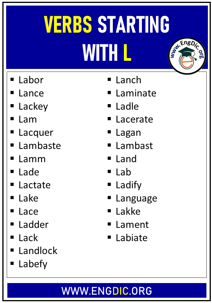 220 Verbs Starting With L Complete List EngDic