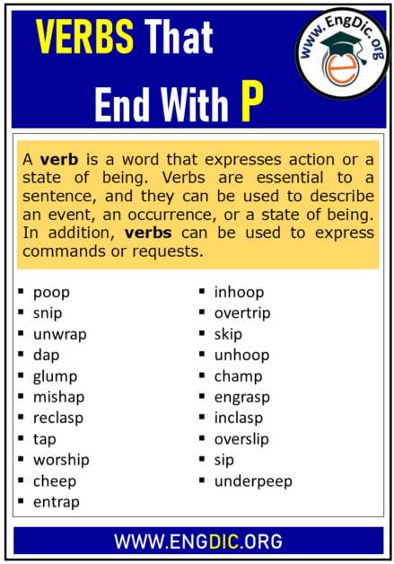 300+ Verbs that End with P (Complete List) - EngDic