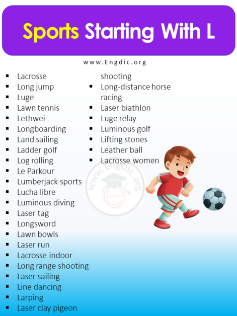 Sports Names List: Sports Beginning With A to Z - EngDic