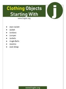 List Of Objects That Start With J - EngDic