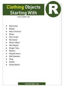 List Of Objects That Start With R - EngDic
