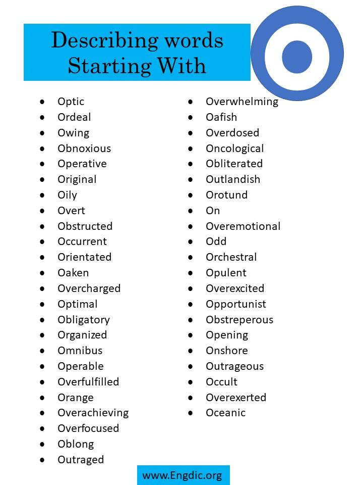Describing Words That Start With O EngDic Describing Words That Start With O EngDic