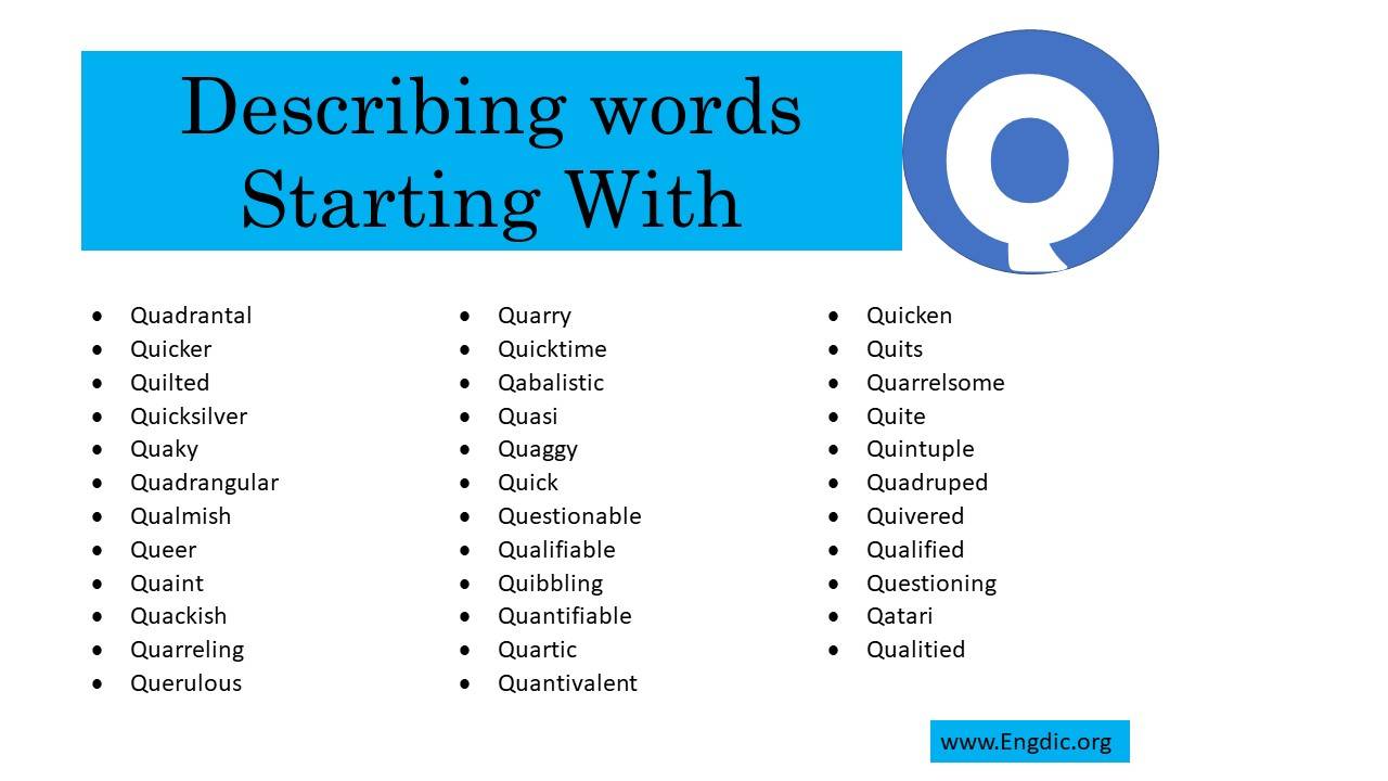 Describing Words That Start With Q EngDic Describing Words That Start With Q EngDic