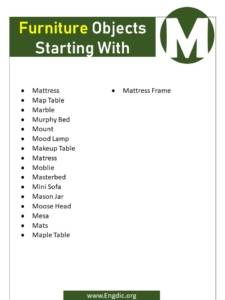 List Of Objects That Start With M - EngDic