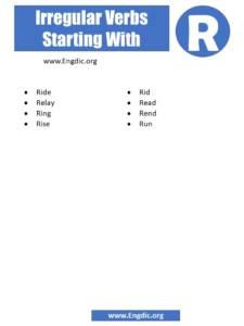 200 Verbs Starting with R (Complete List) - EngDic