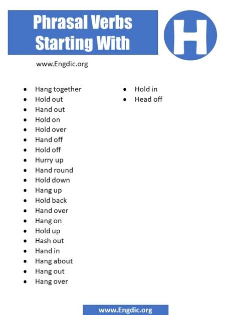 250 Verbs Starting With H (Complete List) - EngDic