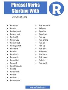 200 Verbs Starting with R (Complete List) - EngDic