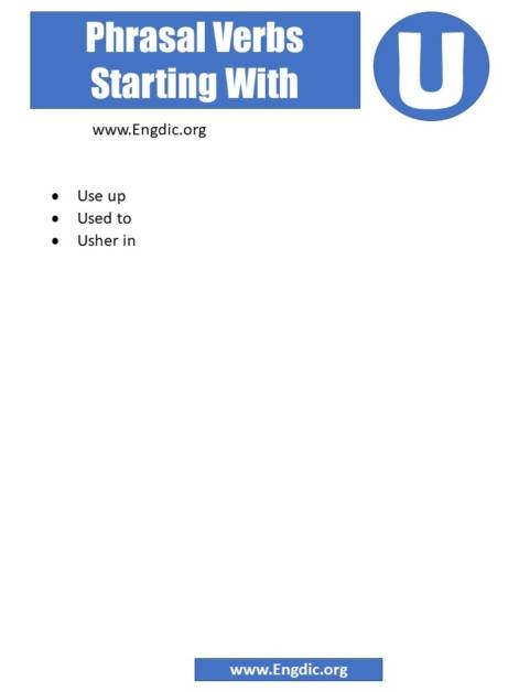 140 Verbs Starting With U (Complete List) - EngDic