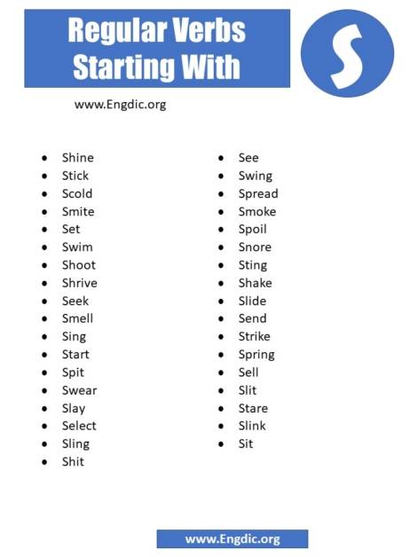 750 Verbs Starting with S (Complete List) - EngDic