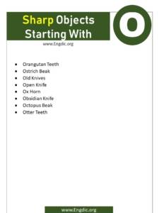 List Of Objects That Start With O - EngDic