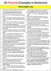 30 Proverbs Examples in Sentences - EngDic