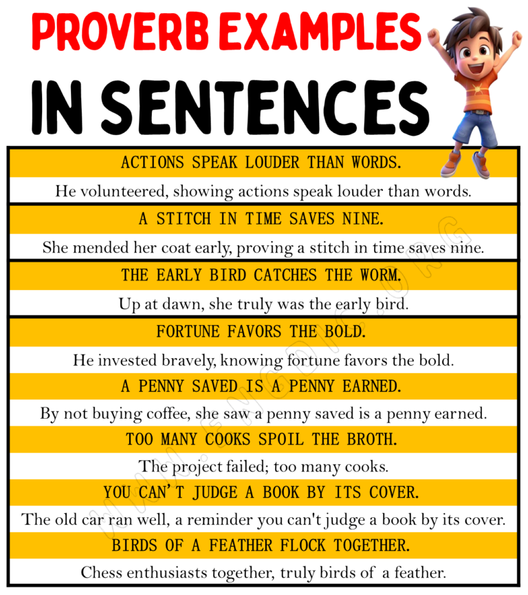 30 Proverbs Examples in Sentences - EngDic