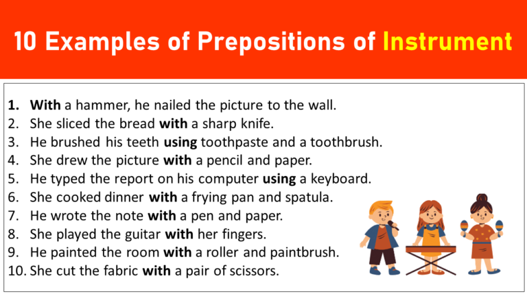 10 Examples of Preposition Of Instrument (Definition And Examples) - EngDic