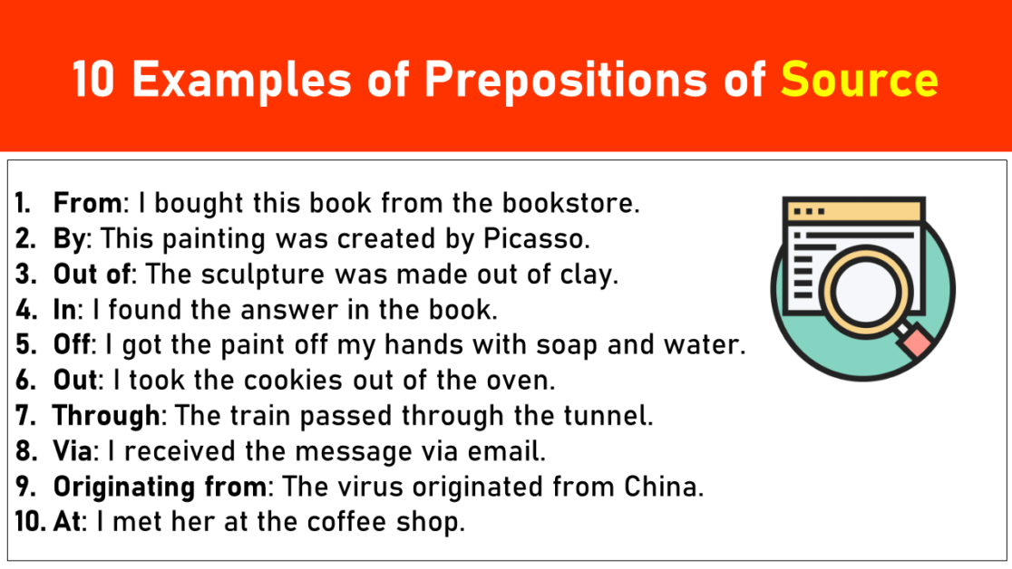 10 Examples of Preposition Of Source (Definition And Examples) - EngDic