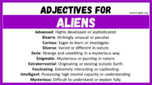 20+ Best Words to Describe Aliens, Adjectives for Aliens - EngDic