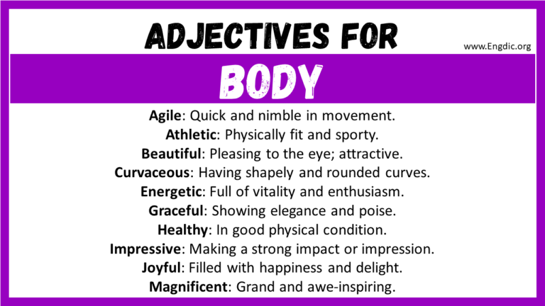 20+ Best Words to Describe Body, Adjectives for Body - EngDic