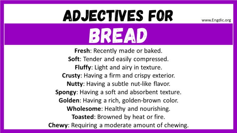 20+ Best Words to Describe Bread, Adjectives for Bread - EngDic