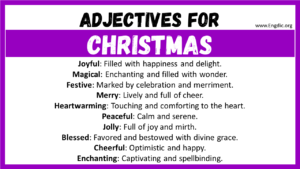 20+ Best Words to Describe Christmas, Adjectives for Christmas - EngDic