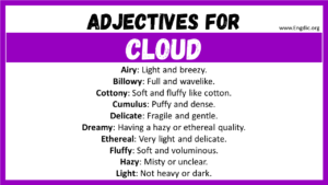 20+ Best Words to Describe Cloud, Adjectives for Cloud - EngDic