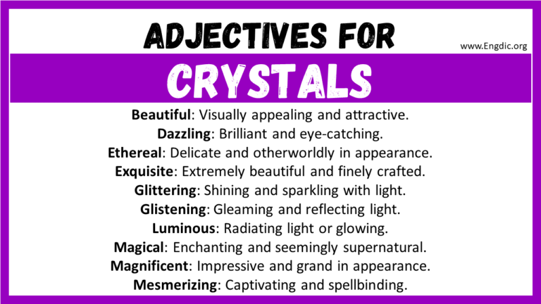 20+ Best Words to Describe Crystals, Adjectives for Crystals - EngDic