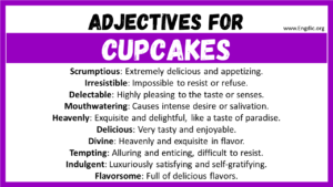 20+ Best Words to Describe Cupcakes, Adjectives for Cupcakes - EngDic