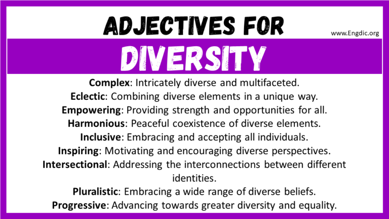 20+ Best Words to Describe Diversity, Adjectives for Diversity - EngDic