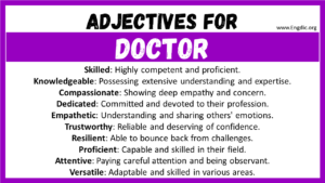 20+ Best Words to Describe Doctor, Adjectives for Doctor - EngDic
