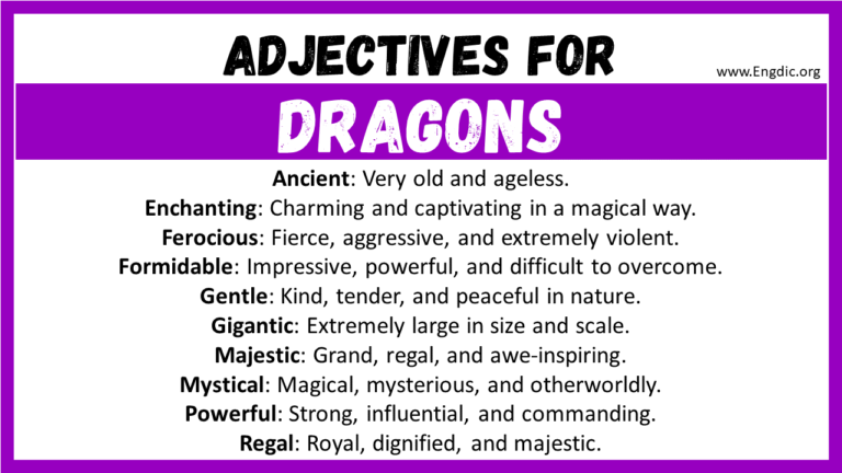 20+ Best Words to Describe Dragons, Adjectives for Dragons - EngDic