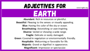 20+ Best Words to Describe Earth, Adjectives for Earth - EngDic